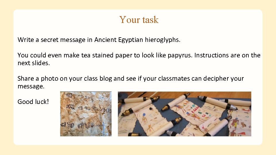 Ancient Egyptian Hieroglyphs 1 Visit the BBC website