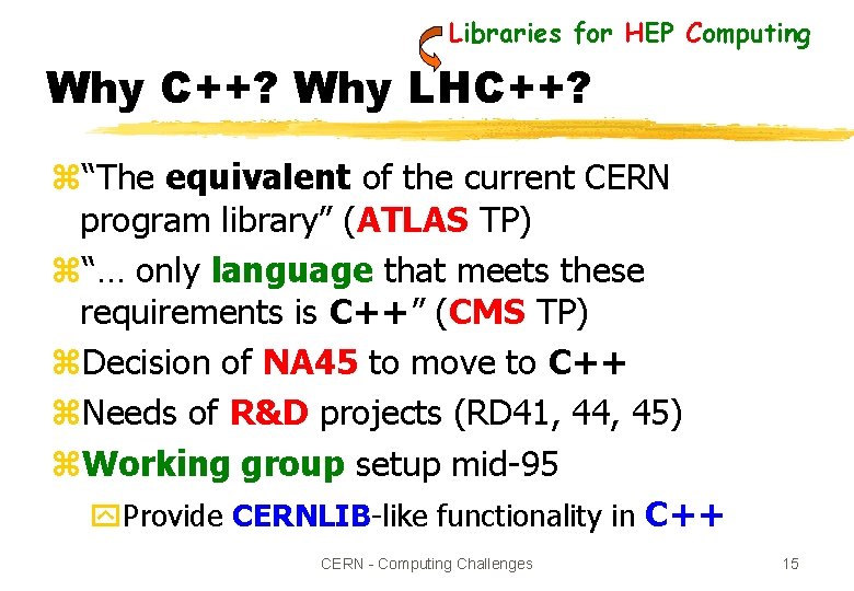 IWLSC CHEP 2006 The Evolution of Databases in