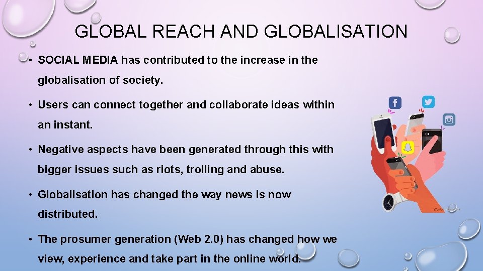 UNIT 6 SOCIAL MEDIA AND GLOBALISATION LO 1