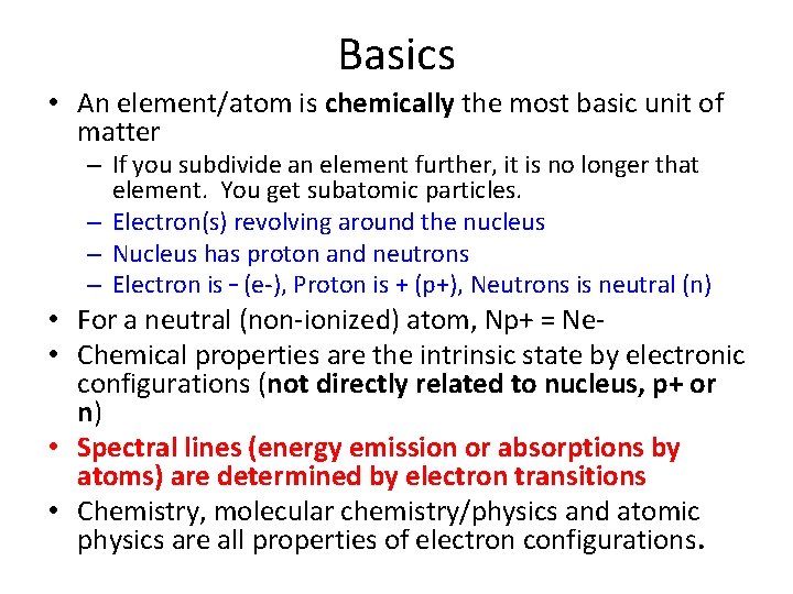 Hydrogen and Basic Elements The Periodic Table of
