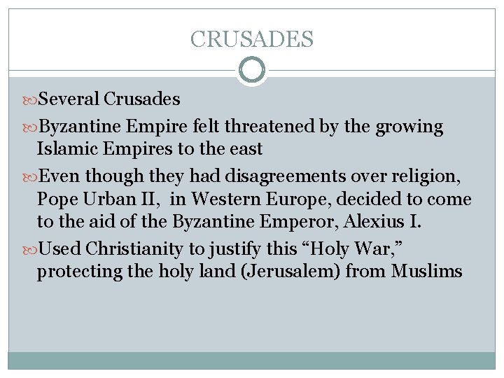 Decline of the Byzantine Empire BY MR REISING