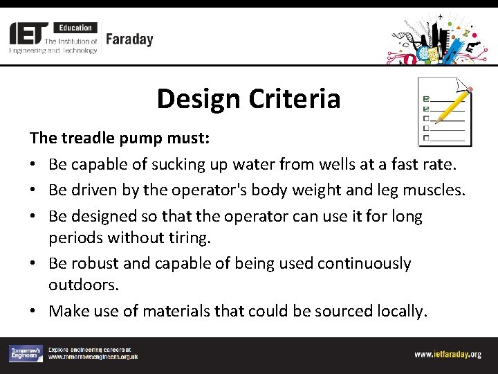 Methods of Obtaining Water Designing a treadle pump