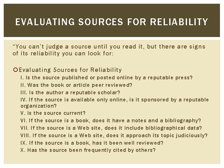 THE CRAFT OF RESEARCH CH 5 From Problems