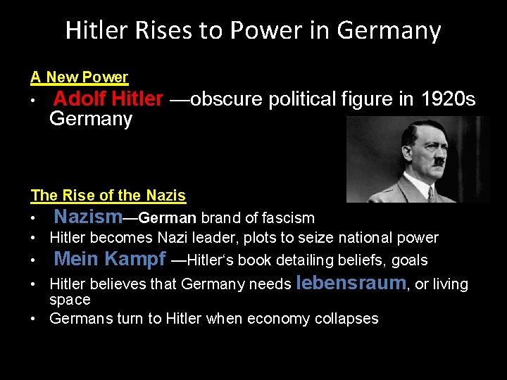 The Beginning of WWII Years of Crisis 1919