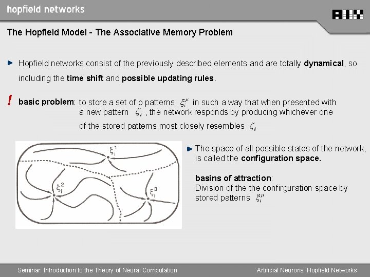 Artificial Neurons Hopfield Networks Introduction Neurophysiological Background Modeling