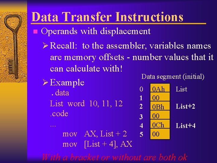 Lecture 4 Data Transfer Addressing and Arithmetic Assembly