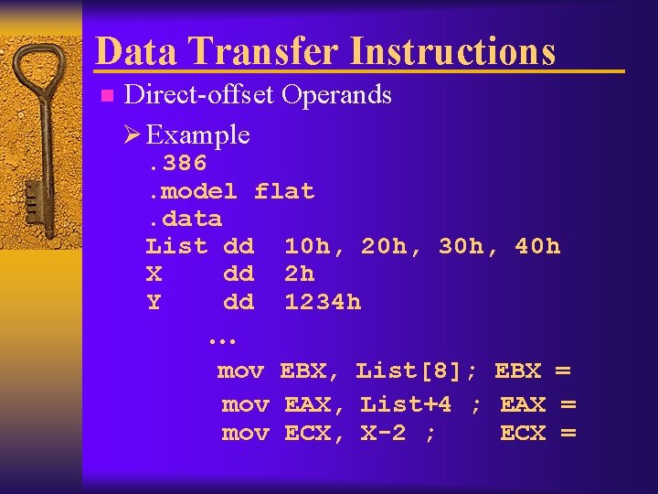 Lecture 4 Data Transfer Addressing and Arithmetic Assembly