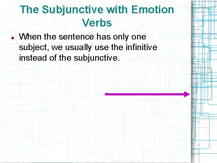 The Subjunctive with Verbs of Emotion Chp 4