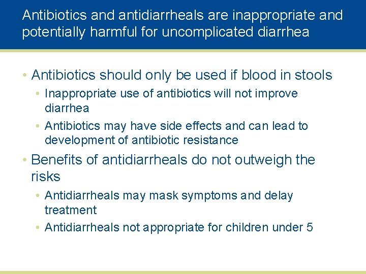 Inappropriate pediatric diarrhea treatment Challenges in Nepal Benin