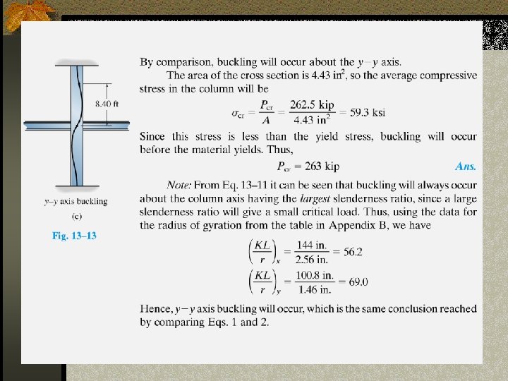 Buckling of Columns Buckling Stability Critical Load Introduction
