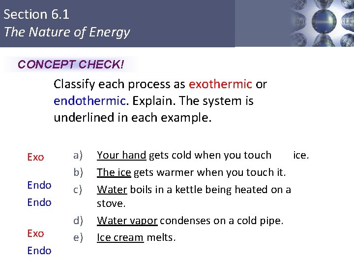 AP Chapter 6 Thermochemistry AP Learning Objectives LO