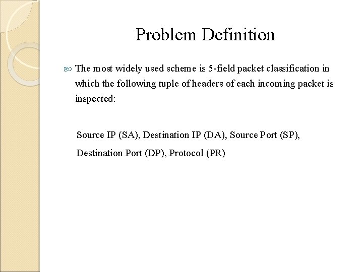 Stride BV Single chip 400 G packet classification