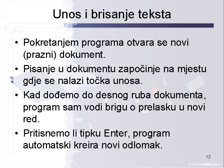 Obrada teksta Programi za obradu teksta 14 6