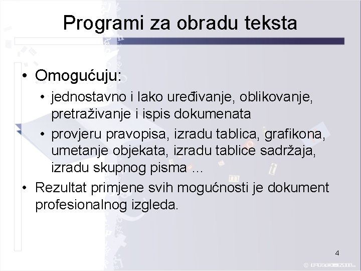 Obrada teksta Programi za obradu teksta 14 6
