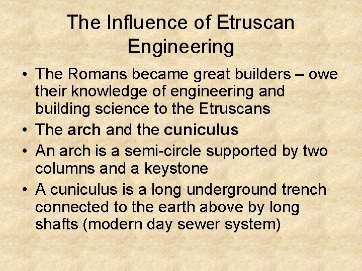 The Early Romans The Impacts of their Neighbors