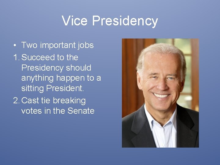 The Presidency Job Description Chief of State Chief