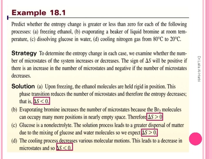 CHAPTER 18 ENTROPY FREE ENERGY AND EQUILIBRIUM Dr