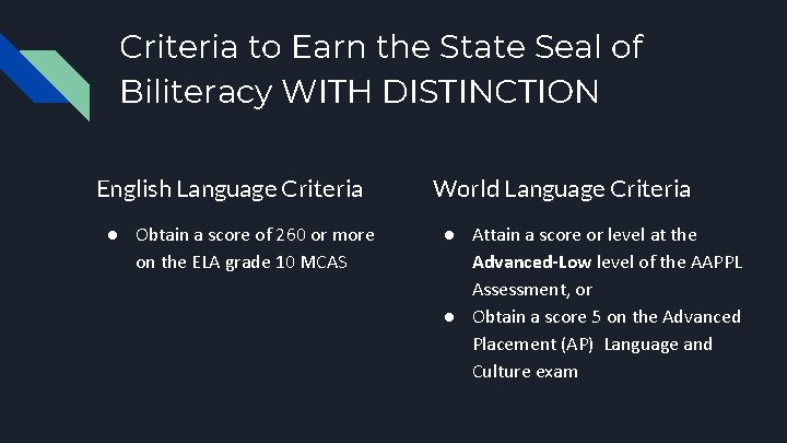 The State Seal of Biliteracy Presentation for MPS