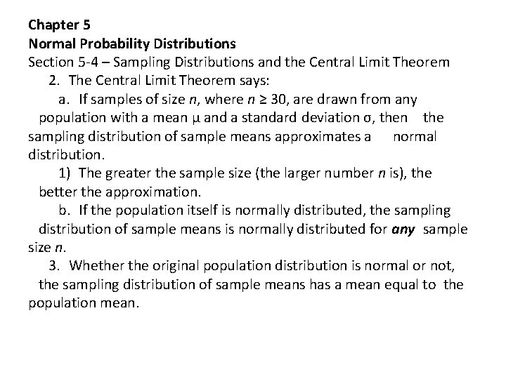 Chapter 5 Normal Probability Distributions Section 5 4