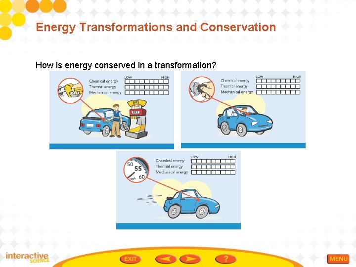Energy and Heat Table of Contents Energy Transformations