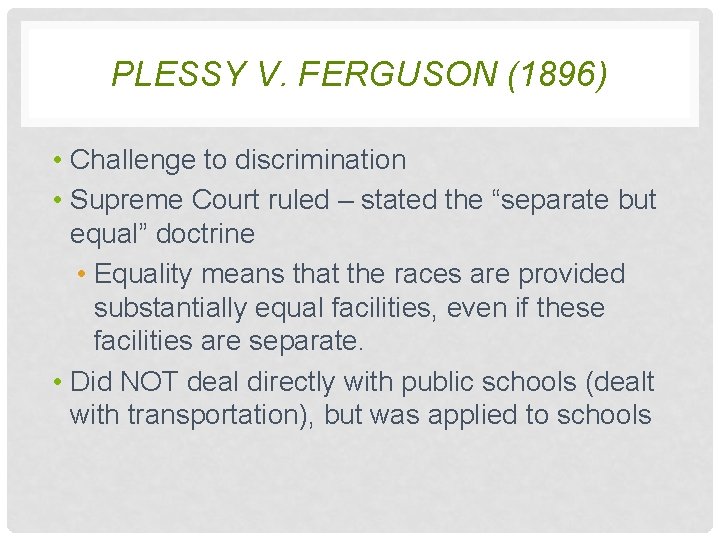 LANDMARK SUPREME COURT CASE BROWN V BOARD OF