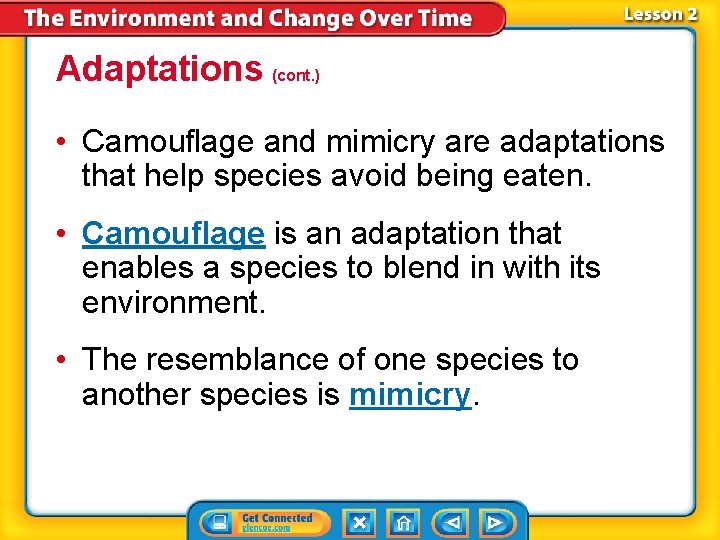 Theory of Evolution by Natural Selection naturalist camouflage