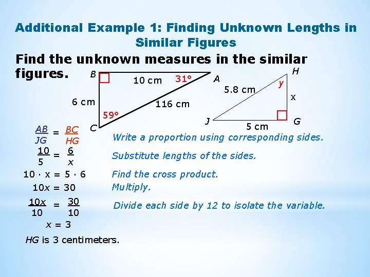 Using Similar Figures 4 5 Vocabulary Indirect measurement