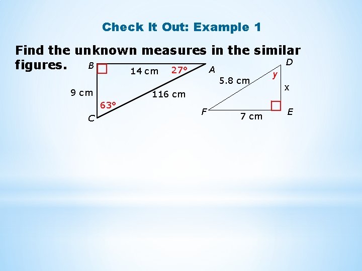 Using Similar Figures 4 5 Vocabulary Indirect measurement