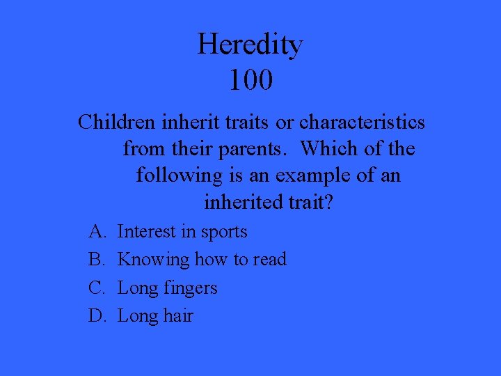 Plants Food Chains Animals Heredity Webs Body Systems
