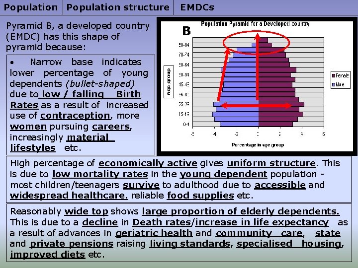 Population Describing population structure population structures vary with
