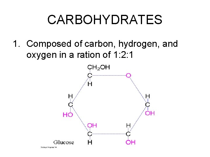 WORLD of MACROMOLECULES CARBOHYDRATES 1 Composed of carbon