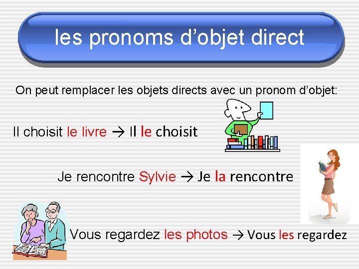 Les pronoms complments dobject direct Le La L