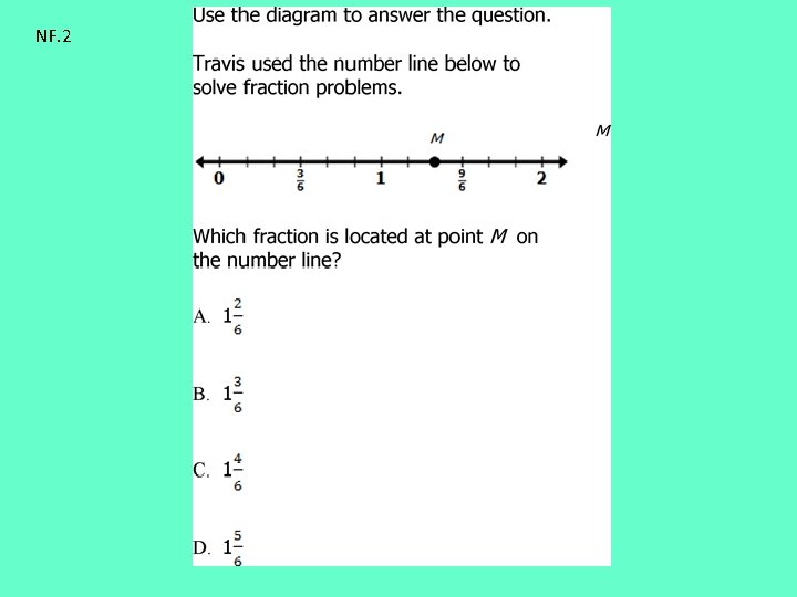 Number and Operations Fractions NF 1 NF 2