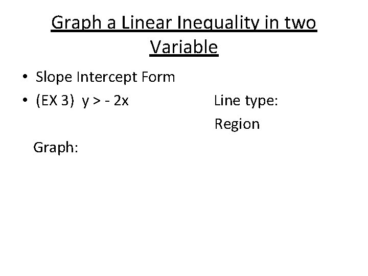 2 8 Graph Linear Inequalities in Two Variable