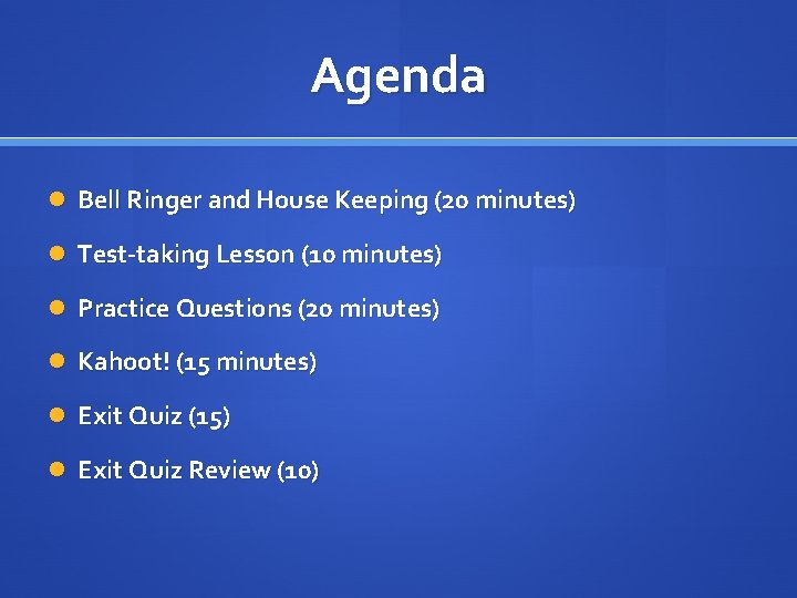 Ecology Unit Review Day Agenda Bell Ringer and