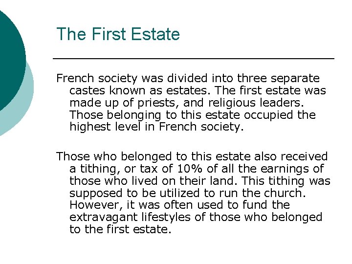 The French Revolution The Big Ideas The Estate