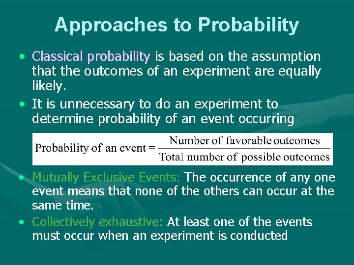 A Survey of Probability Concepts Pertemuan ke5 Definitions