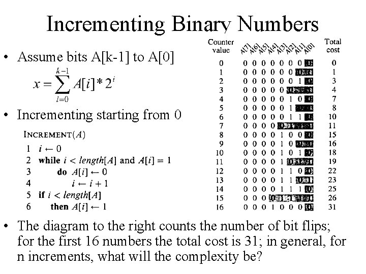 Amortized Analysis The problem domains vary widely so