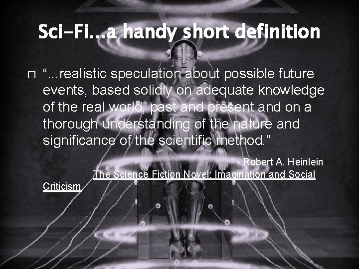 SCIFI AND DYSTOPIAN FICTION AN INTRODUCTION OR BRIEF