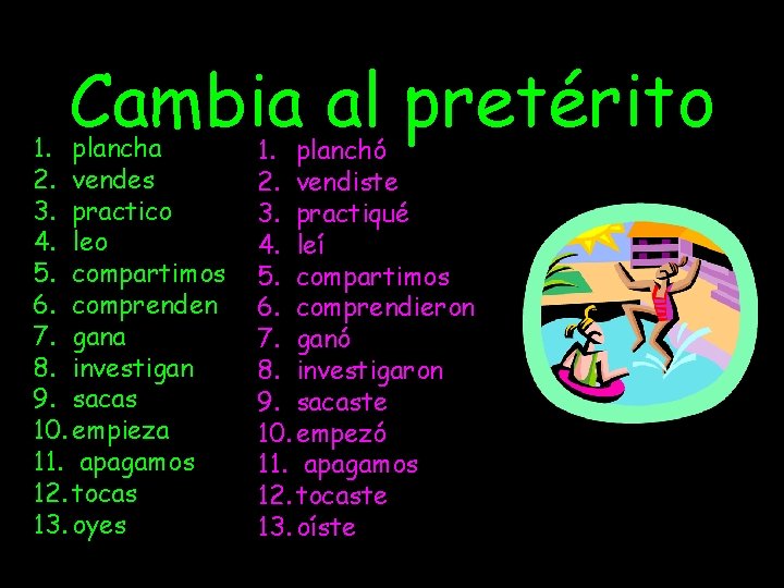 El Pretrito Los Verbos Regulares Los Verbos con