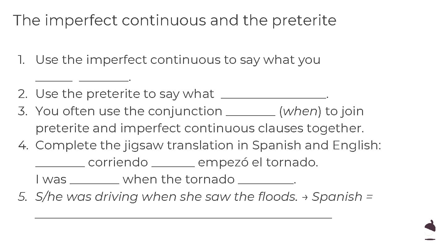 Spanish Talking about natural disasters Part 22 Imperfect