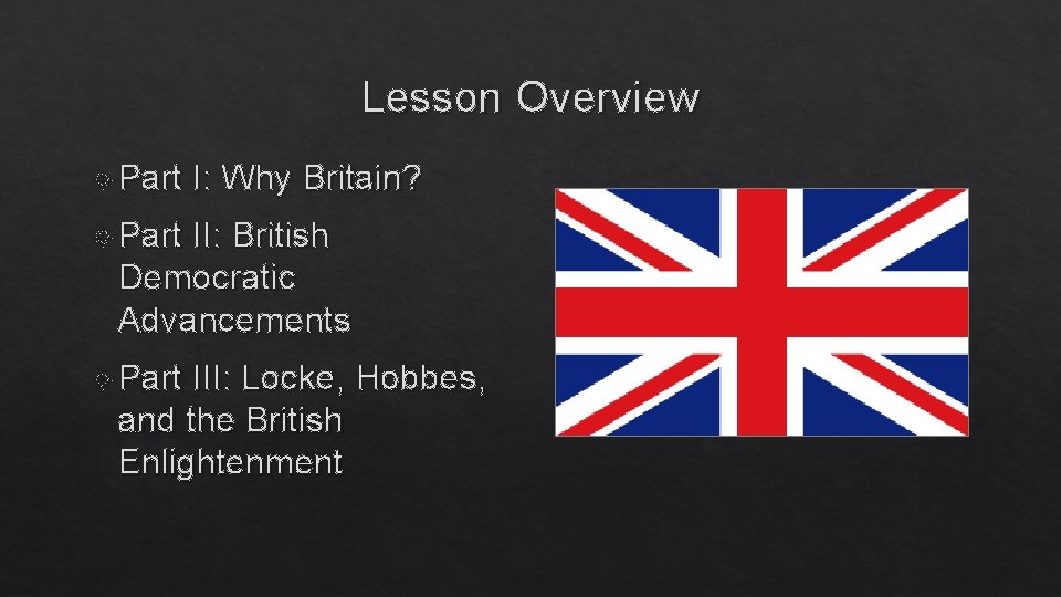 Growth of Democracy in Britain Unit II Rise