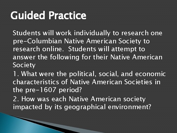 Day 5 Impact on Native American societies Baltimore