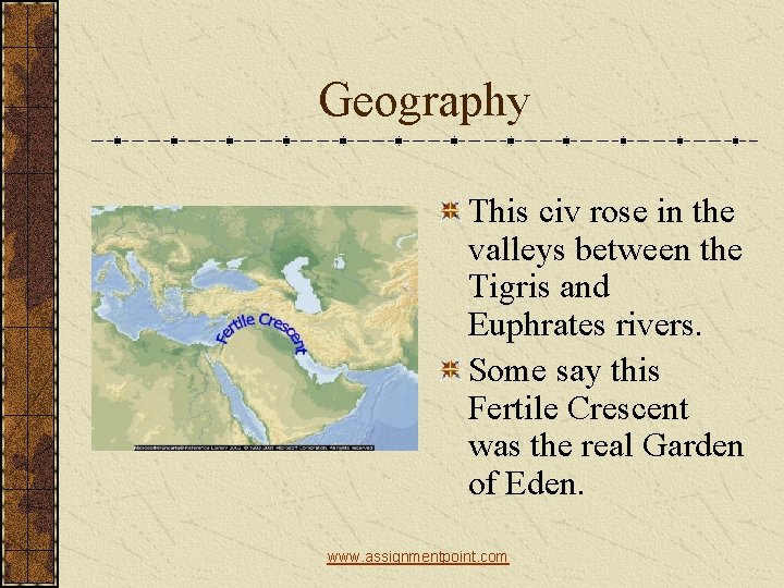 Lecture on Ancient Civilizations www assignmentpoint com Before