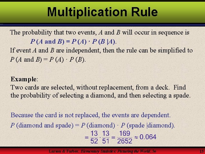 Chapter 3 Probability 3 1 Basic Concepts of