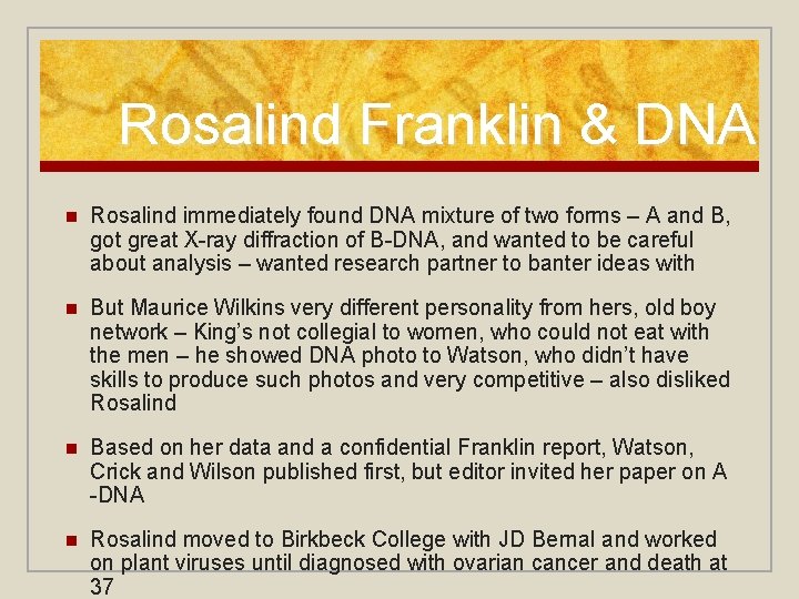 A Brief History of Women In Crystallography Especially