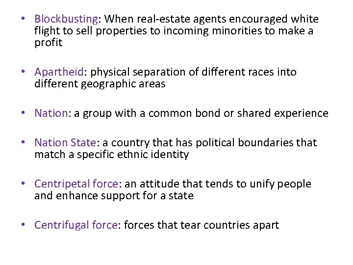 Vocabulary Ethnicity identity with a group of people