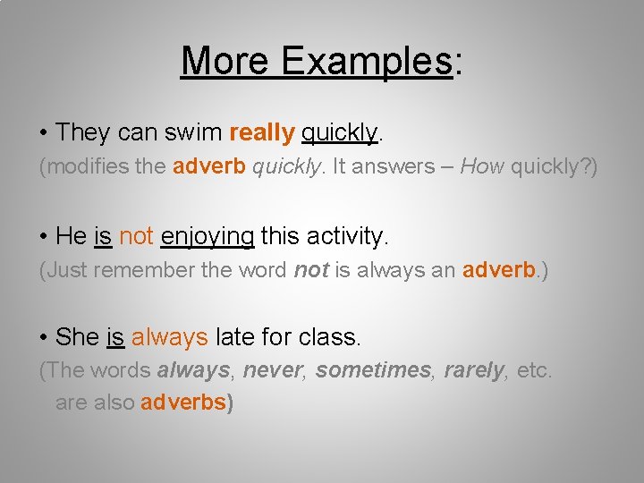 The Adverb Clause How Where When Why To