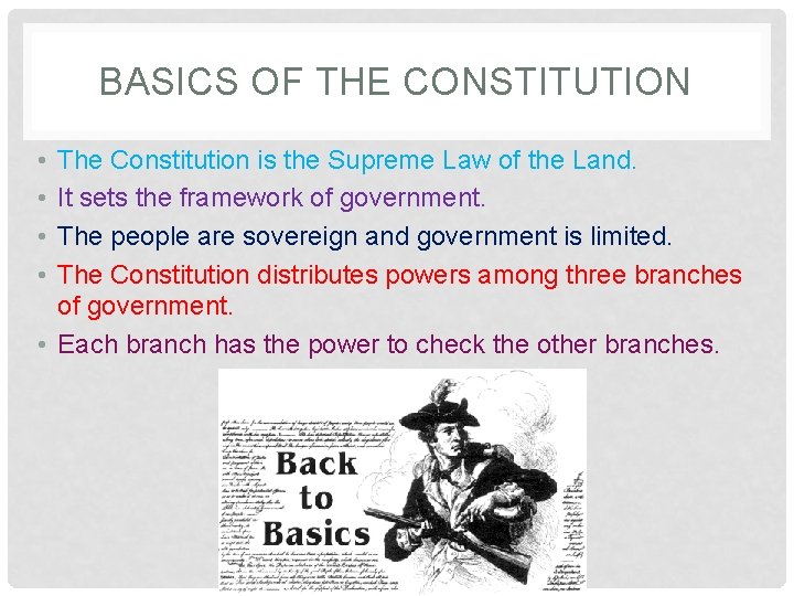 THE CONSTITUTION CHAPTER 3 BASIC PRINCIPLES CHAPTER 3