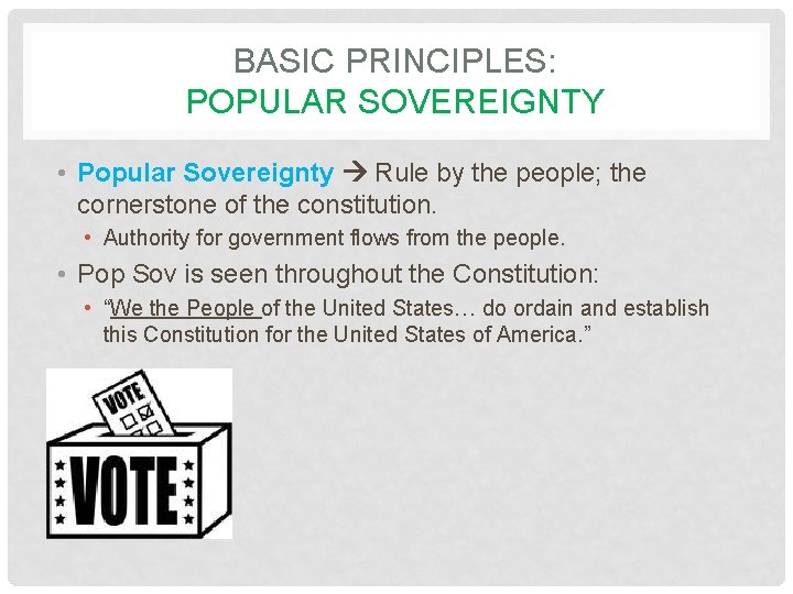 THE CONSTITUTION CHAPTER 3 BASIC PRINCIPLES CHAPTER 3
